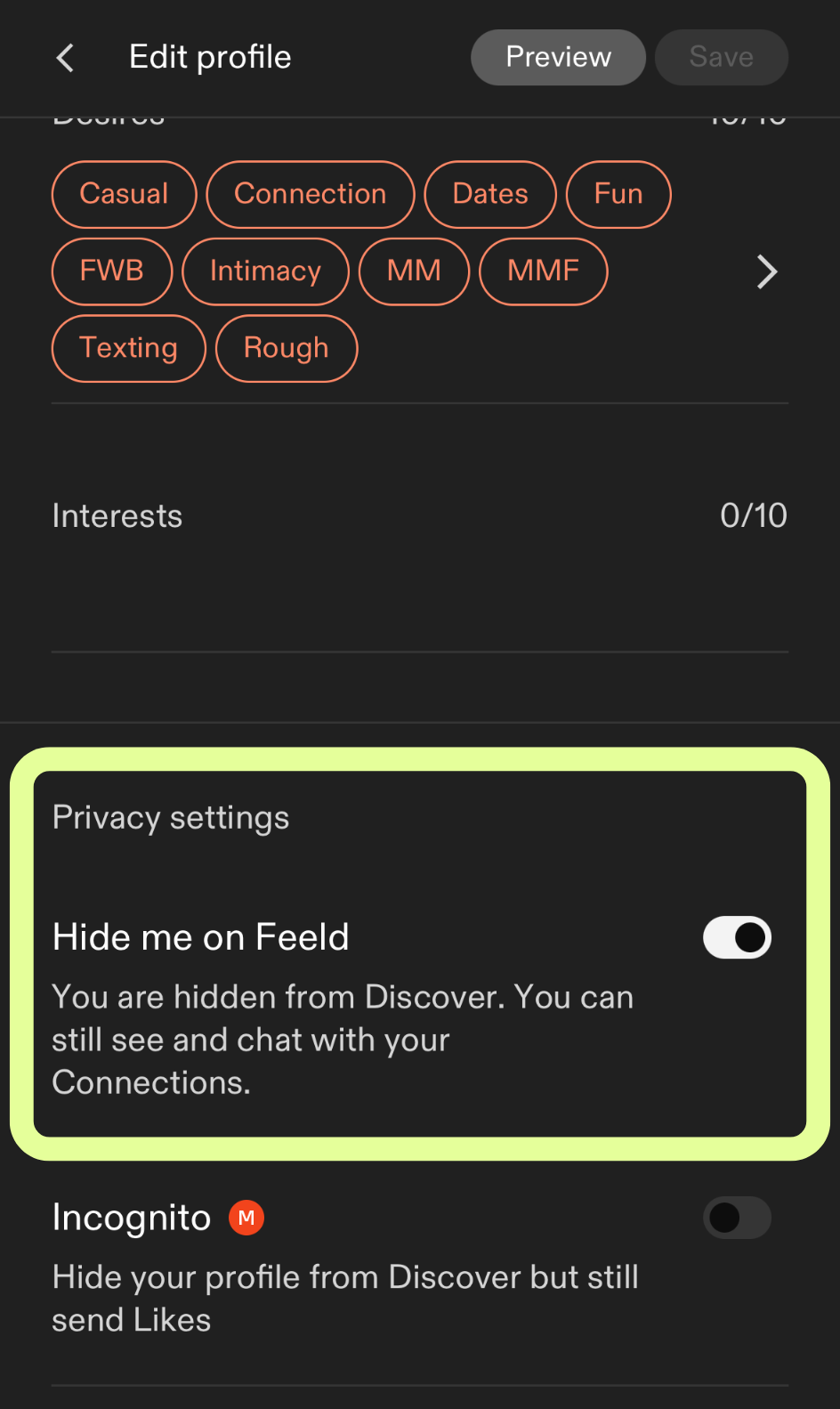 Hide your profile from Members you aren’t already Connected with ...